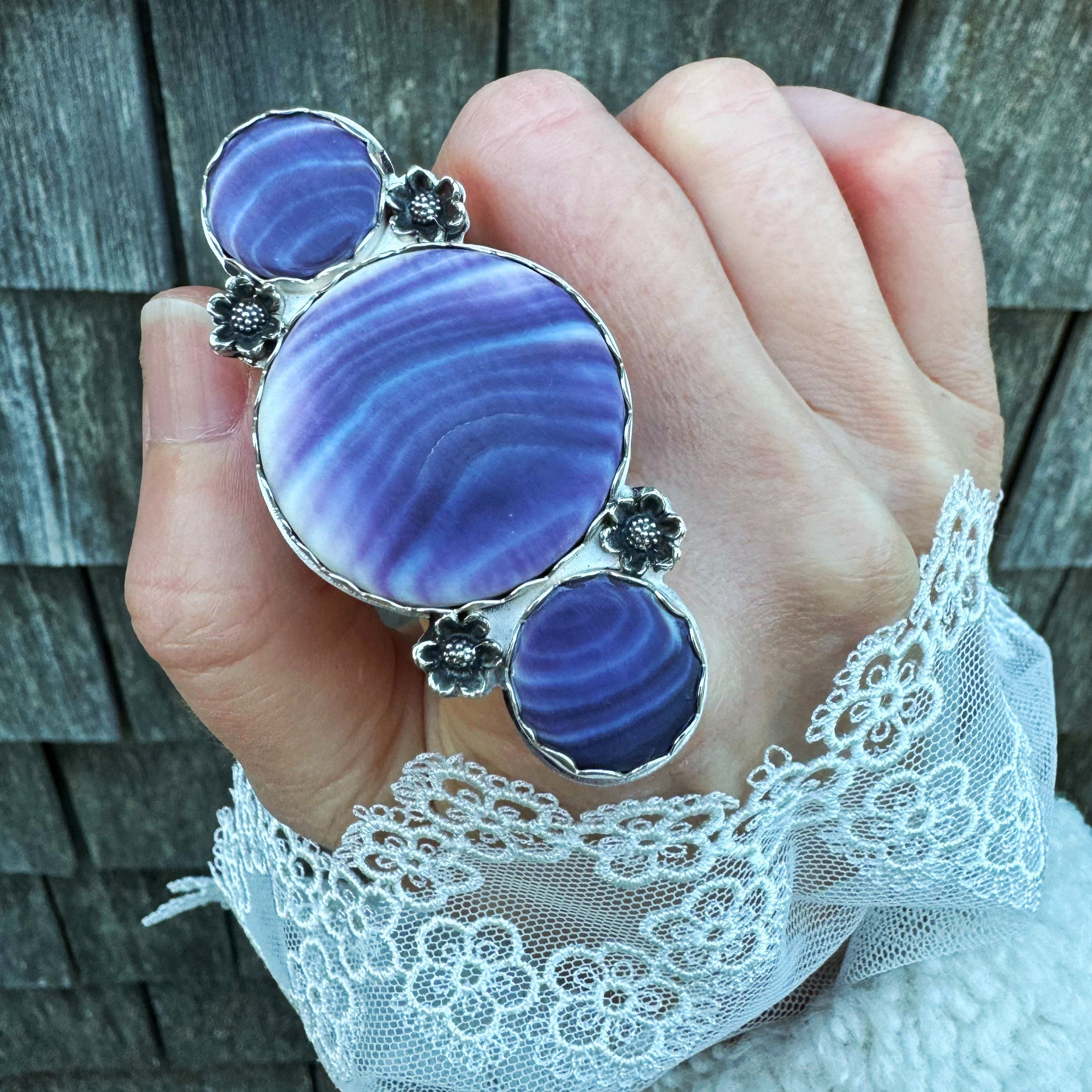 Wampum Ring with Daises | Handmade by Ivry Belle Jewelry