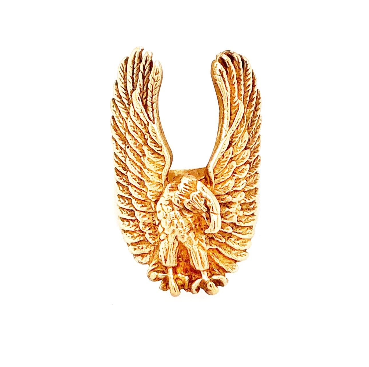 14 Karat Gold Eagle Ring / Handmade by Ivry Belle Jewelry